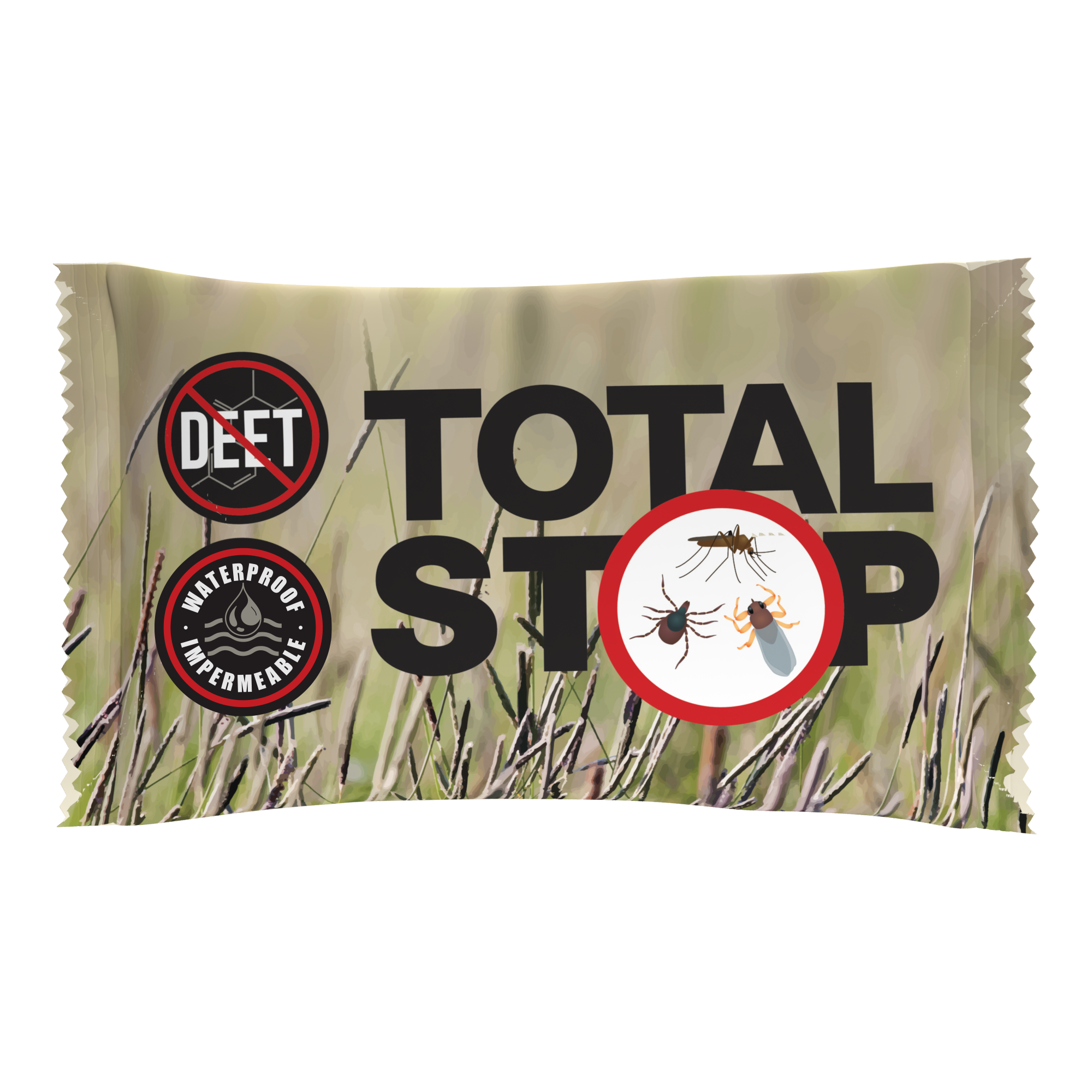 TotalSTOP Deet-Free Insect Repellent Wipe Sample | SurfaceScience