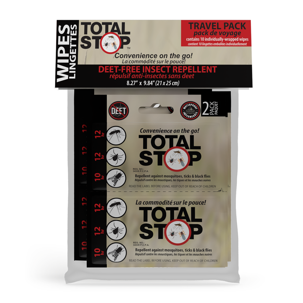 TotalSTOP DEET-FREE Insect Repellent Wipes | From SurfaceScience